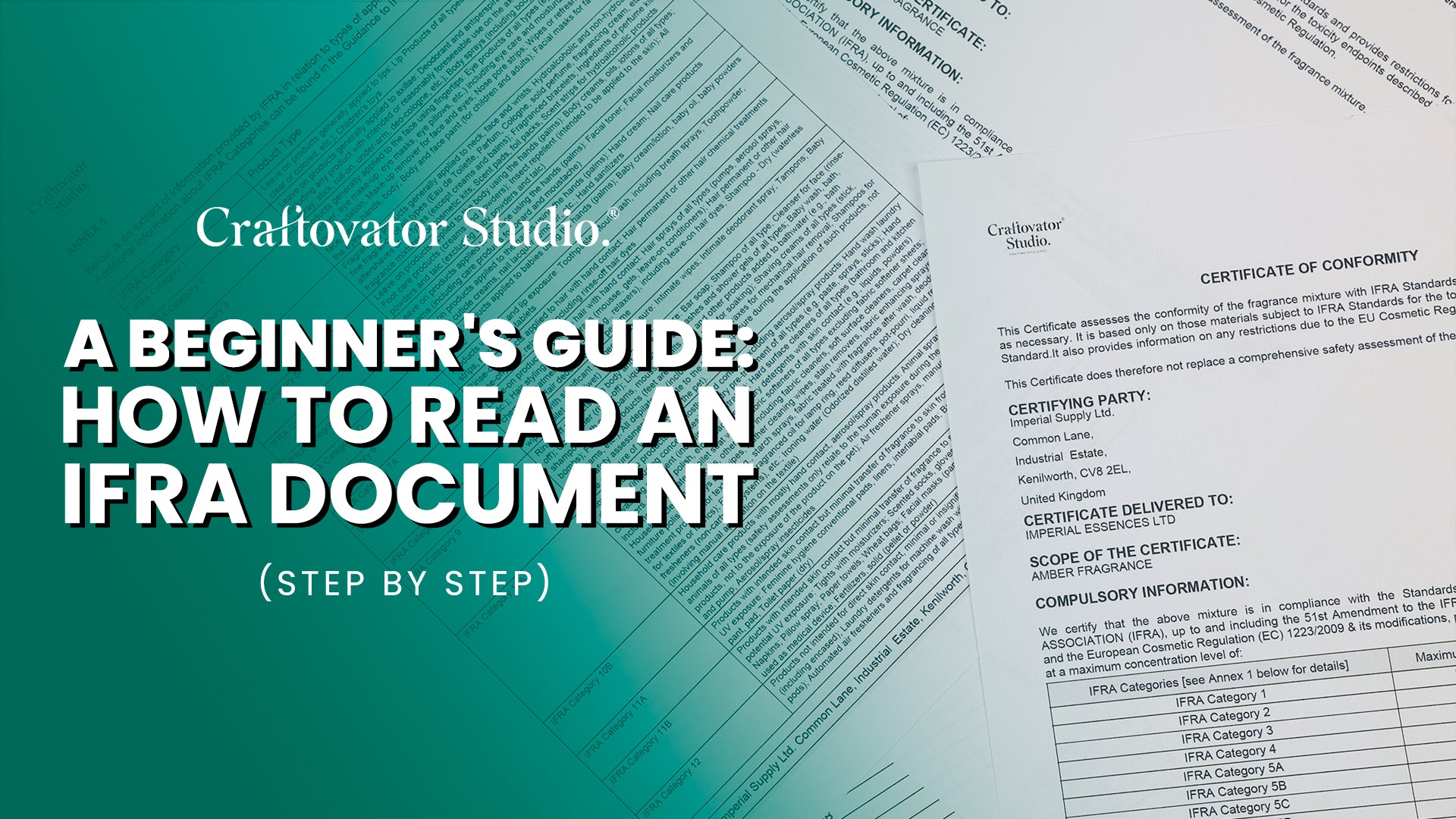 Beginner's Guide: How to Read an IFRA Document – Craftovator Studio