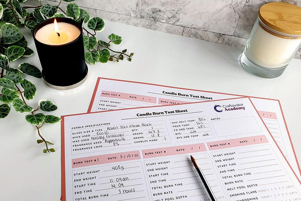 A Guide on Conducting Candle Burn Test - Free Test Sheet – Craftovator ...